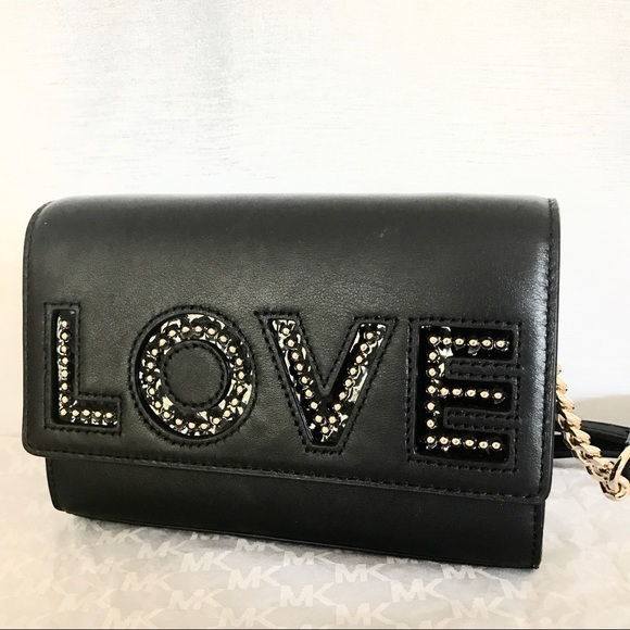 Michael Kors | Bags | Authentic Mk Ruby Leather Clutch Crossbody Combo ...